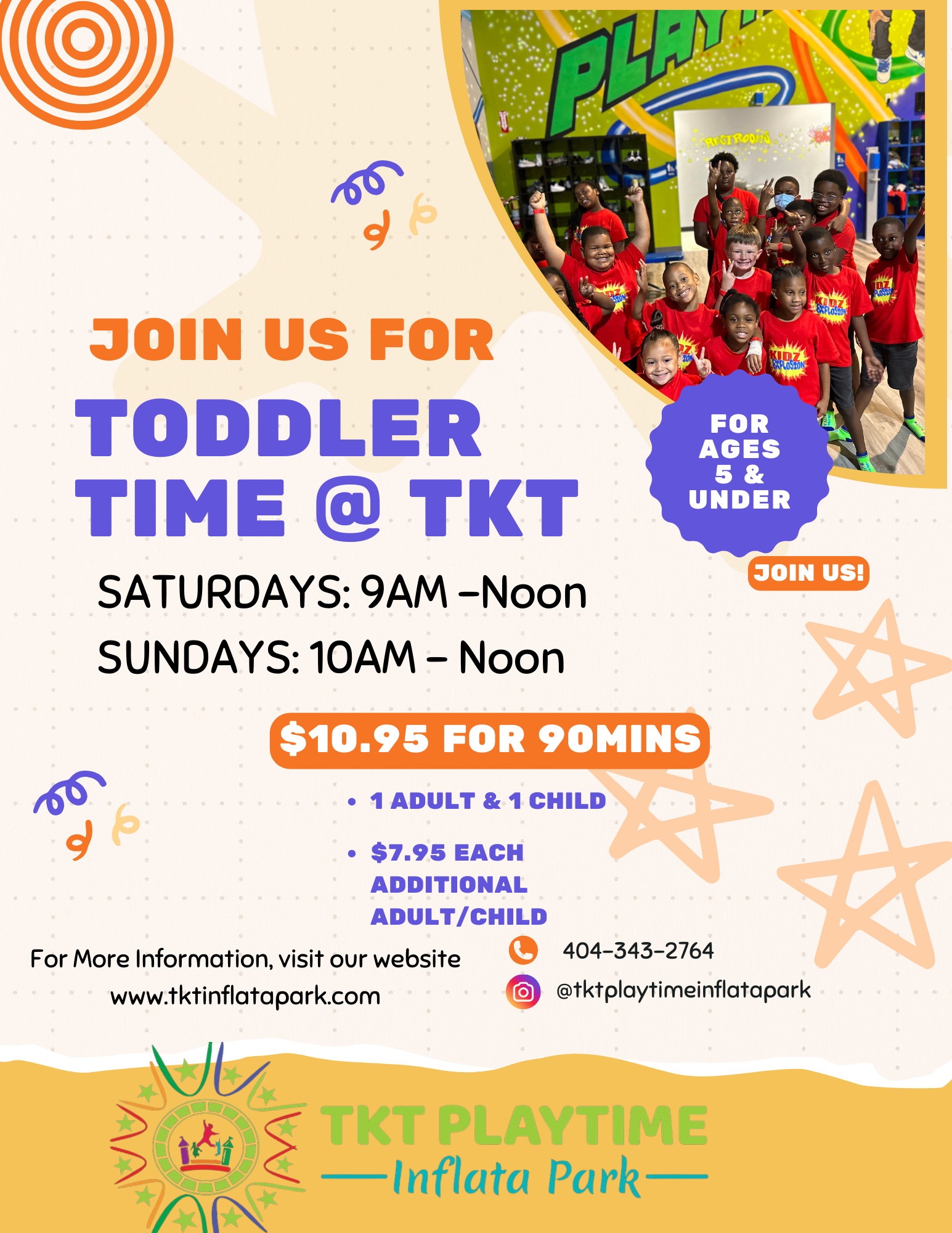 Groups & Specials – TKT Playtime Inflata Park